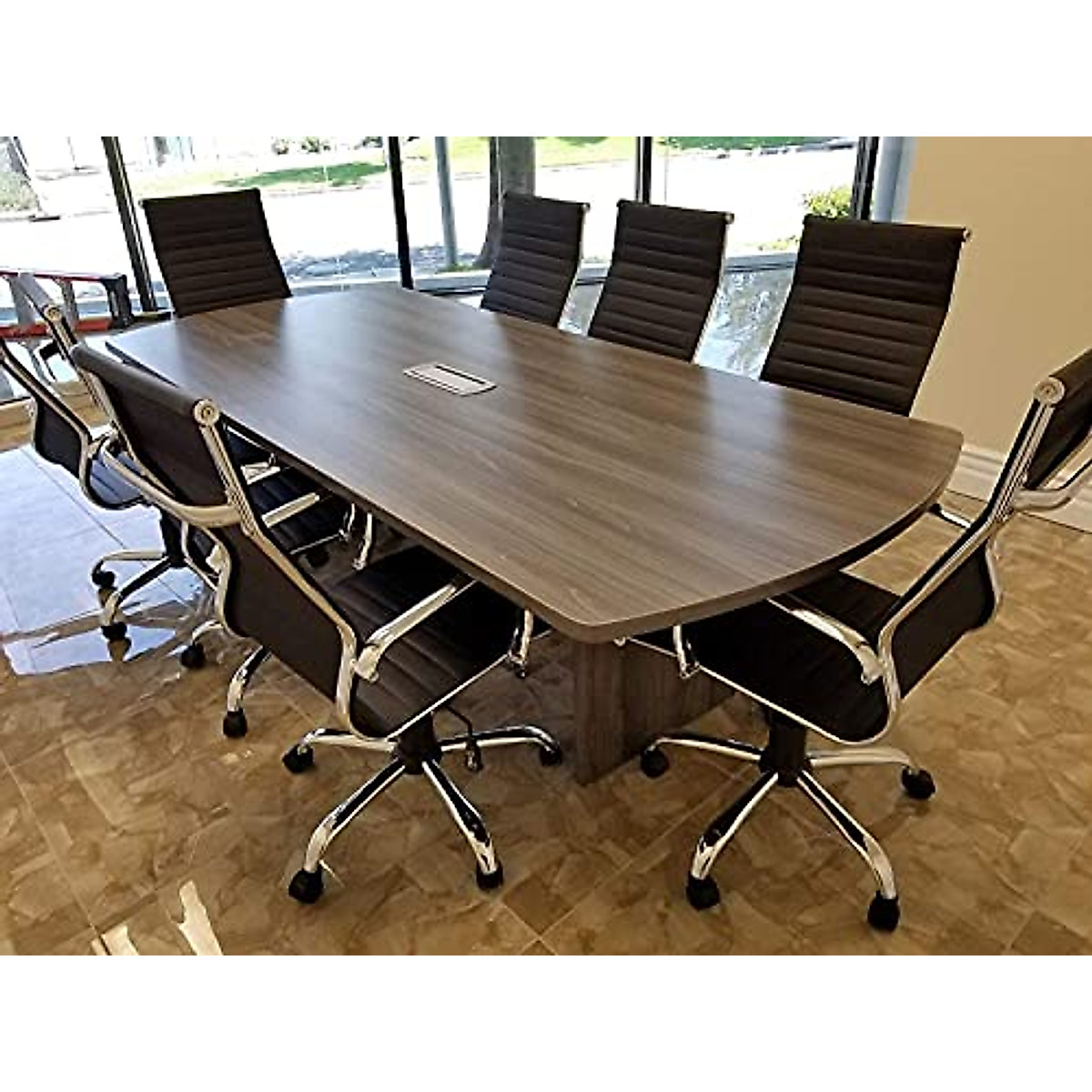 Impecgear Power Plug in-Desk Power Center Table Top Grommet Furniture Power Data Center/2 CAT6/1 HDMI/1 USB/1 Type-C/2 AC Power/1 USB Pass Thru (Black)