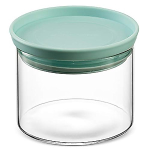Godinger Food Storage Containers, Stackable Organization Canister Glass Jars - Small, Set of 3