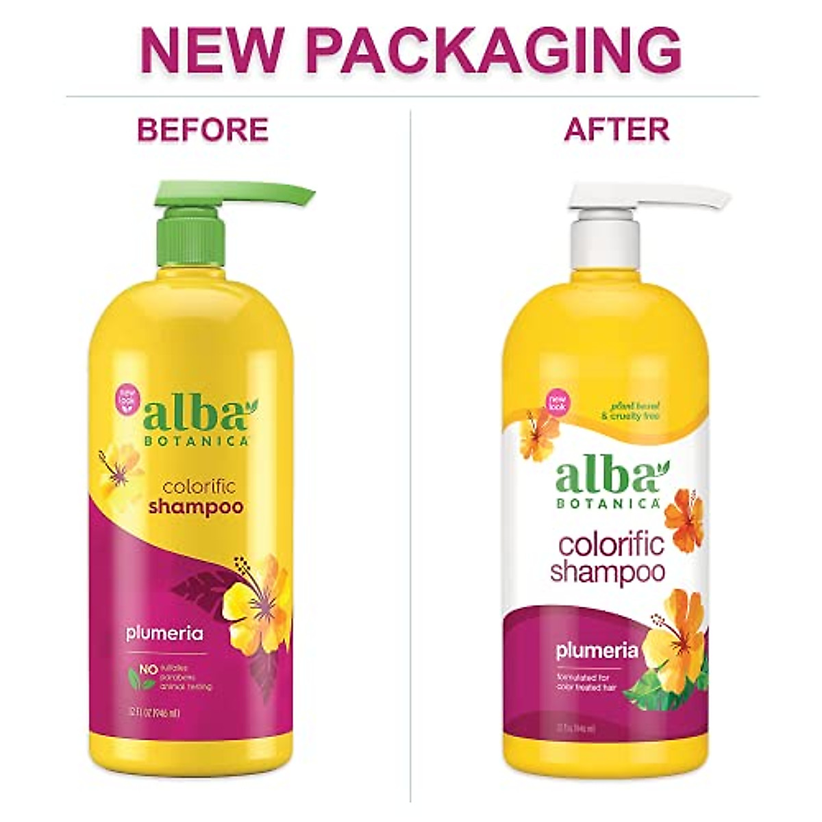 Alba Botanica Colorific Shampoo, Plumeria, 32 Oz