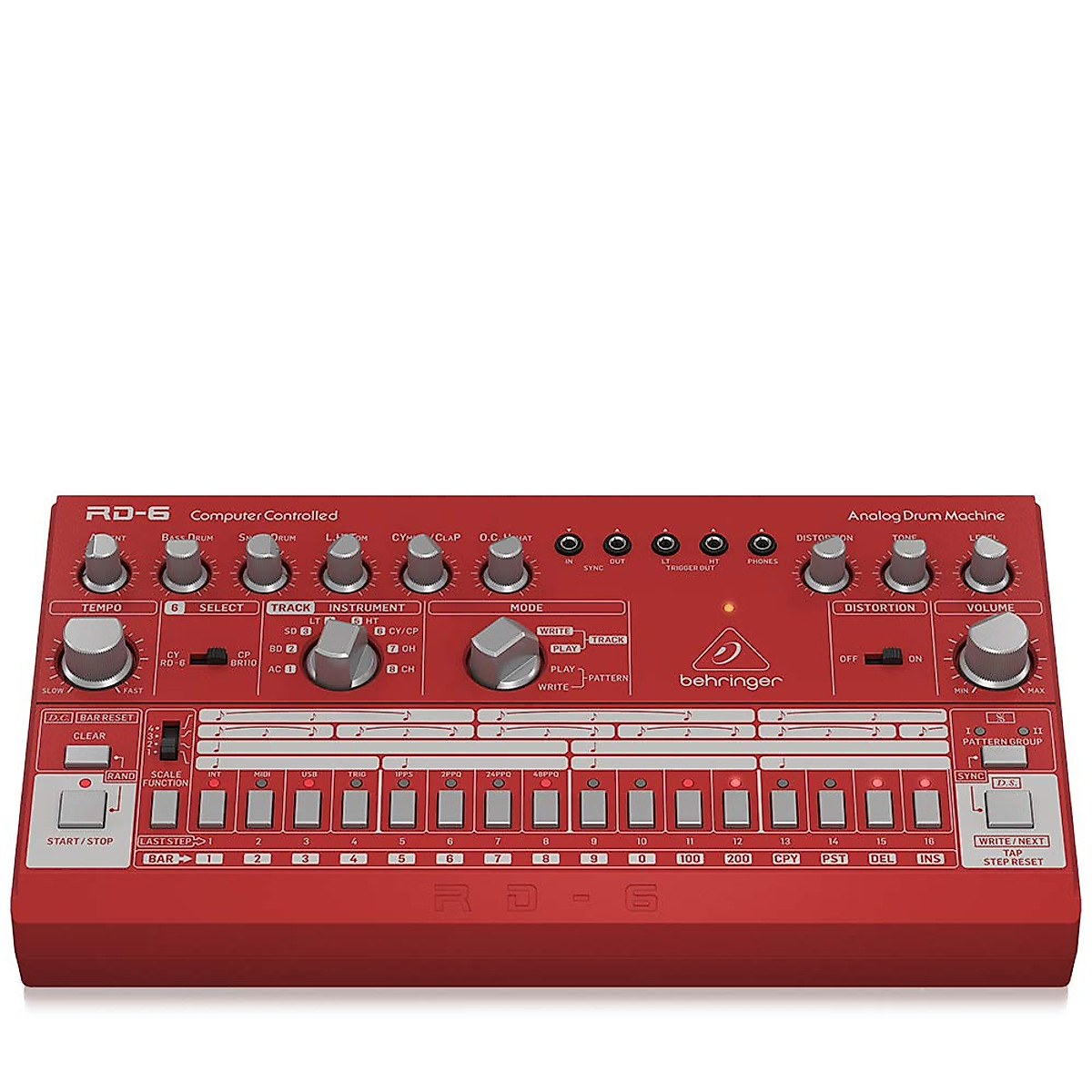 Behringer RD-6 Analog Drum Machine - Red