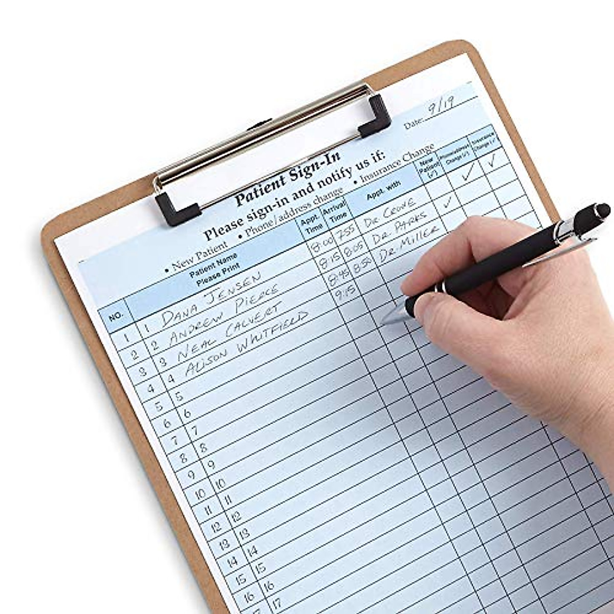 Blue Summit Supplies 125 Patient Sign in Sheets, HIPAA Compliant, Peel Off Adhesive Labels Carbonless 3 Part Forms with, for Privacy in Doctor, Medical, Dental Office, Blue, 125 Pack
