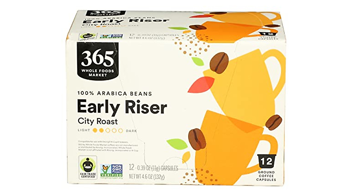 365 Whole Foods Early Riser City Roast Coffee Pods