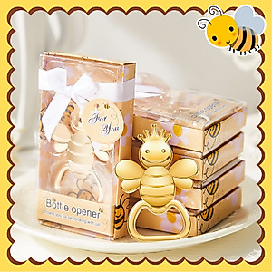 36 Sets Bee Bottle Opener Bee Shaped Wedding Party Favor Souvenirs Beer Bottle Openers for Baby Shower Gender Reveal Bridal Birthday Party Decorations and Supplies
