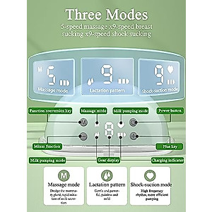 Wearable Breast Pump, 2 Pack Double Wireless Pump with Comfortable Double-Sealed Flange, 3 Modes & 9 Levels Electric Pump Portable, Smart Display, 24mm