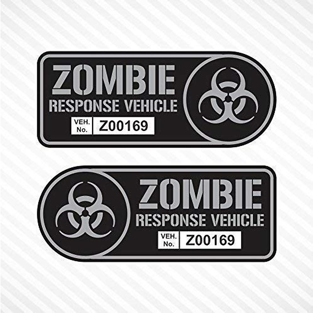 Zombie Response Vehicle Sticker Set Vinyl Decal Gun Metal Car Truck SUV Decal Badge Halloween