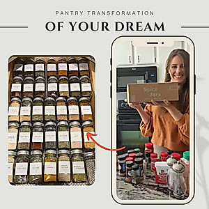 Spice Jars With Label Spice Organizer And Storage, Spices And Seasonings Sets Seasoning Organizer Kitchen Organization And Storage Seasoning Jars Spice Bottles Spice Containers For Cabinet Organizing