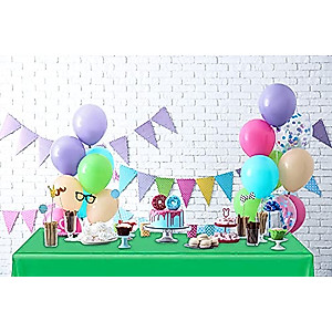 DecorRack 2 Rectangular Tablecloths -BPA- Free Plastic, 54 x 108 inch, Dining Table Cover Cloth Rectangle for Parties, Picnic, Camping and Outdoor, Disposable or Reusable in Green (2 Pack)