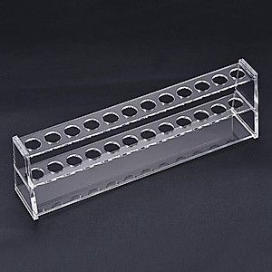 uxcell Acrylic Test Tube Holder Lab Stand Rack 12 Wells for 10ml Centrifuge Tubes Clear