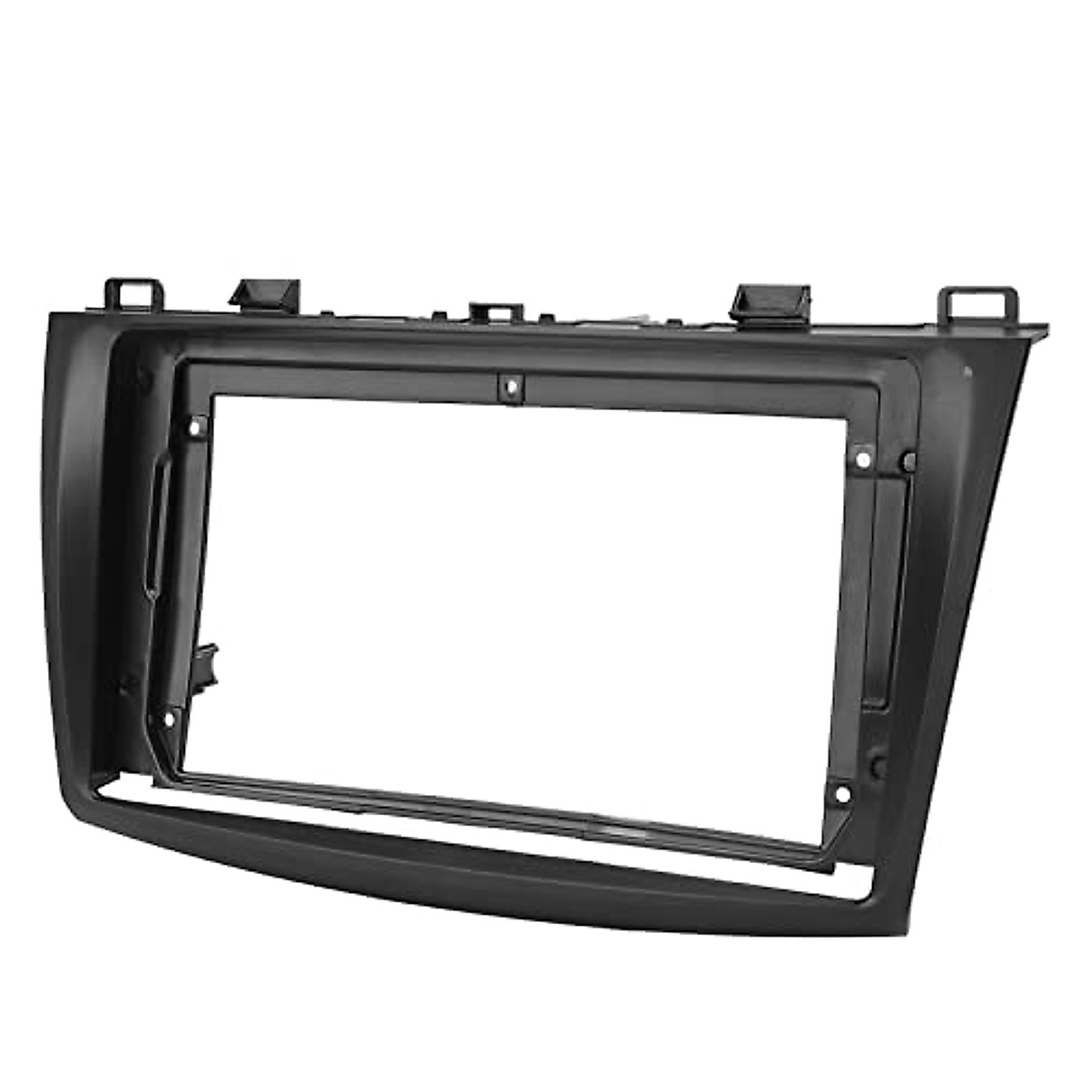 Aramox 9in Dash Fascia, Car Navigation Panel Frame Black Stereo Radio Dash Mounting Fascia Compatible with Mazda 3 2010-2013
