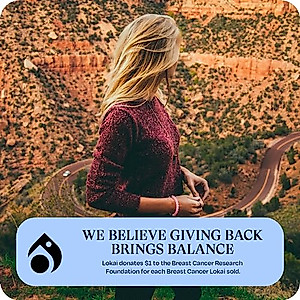 Lokai Silicone Beaded Bracelet for Breast Cancer Awareness - Light Pink, (Large, 7 Inch Circumference) - Silicone Jewelry Fashion Bracelet Slides-On for Comfortable Fit for Men, Women & Kids