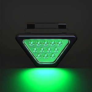 Naiveferry Rear Tail Brake Light Triangle, LED Motorcycle Strobe Light Flash Brake Lamp Universal Stop Light Car Warning Light for Safe Driving Waterproof Car Truck(Green)