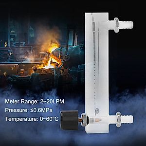 LZQ-7 Flowmeter 2-20LPM Meter Oxygen Air Flowmeter Gas Regulator Acylic Flowmeter with Control Valve for Oxygen Air Gas