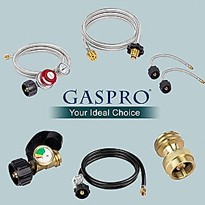 GASPRO 3/8 Inch Natural Gas Quick Connect Fittings, Natural and Propane Gas Hose Plug Set, 100% Solid Brass