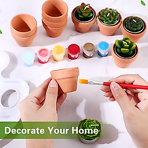 6 Pcs Succulent Candles Decorative Cactus Tealight Candle Novelty Tea Lights Handmade Baby Shower Candle Decorations Stylish Plant Candle with Mini Terracotta Clay Candle Holders for Birthday Wedding