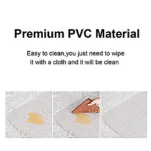 Office Chair Mat for Carpet, Desk Chair Carpet Protector, Plastic Chair Roller Mat Carpet PVC, Glass Chair Mats Carpeted Floors