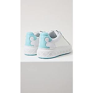 Tory Burch Women's Ladybug Sneakers, Titanium White/Island Blue, 8 Medium US