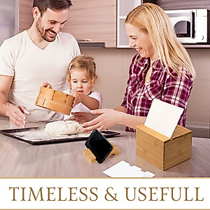 Recipe Box, Wooden Recipe Box, Recipe Box with 12 Dividers and Phone Holder, Recipe Boxes, Recipe Box Dividers, Recipe Cards, Recipe Cards and Box Set, Recipe Cards 4x6, 4x6 Recipe Cards