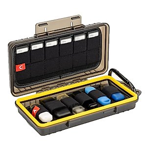 Durable USB Flash Drive Case, Thumb Drive Organizer for 12 USB A/USB C Jump Drive, 24 Memory Card SD SDHC SDXC CFexpress Type A Card Case Holder, Water-Resistant and Shockproof