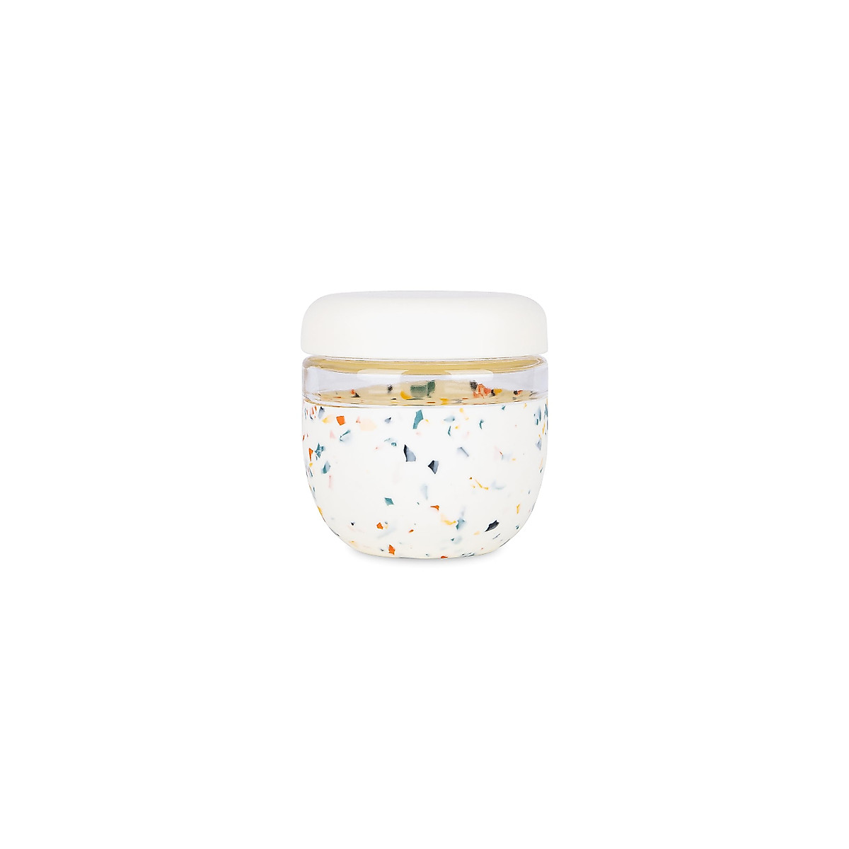 W&P Porter Seal Tight Glass Food Storage Container with Lid, Terrazzo Cream 24oz, Leak & Spill Proof Meal Prep Container, Microwave & Dishwasher Safe, Borosilicate Glass