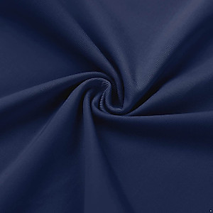 easyforever Mens Compression Shorts with Bulge Pouch Gym Workout Bodybuilding Yoga Swimming Capris Tights Pant Navy Blue Medium