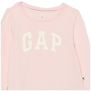 GAP Baby Girls Long Sleeve Logo T-Shirt T Shirt, Light Shell Pink, 12-18 Months US