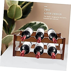 Veemoon Solid Wood Wine Rack Wine Storage Stand Wine Cabinet Organizer Water Bottle Holder Stand Liquor Cabinet for Home Table Top Wine Rack Show Racks for Floor Red Wine Display Rack