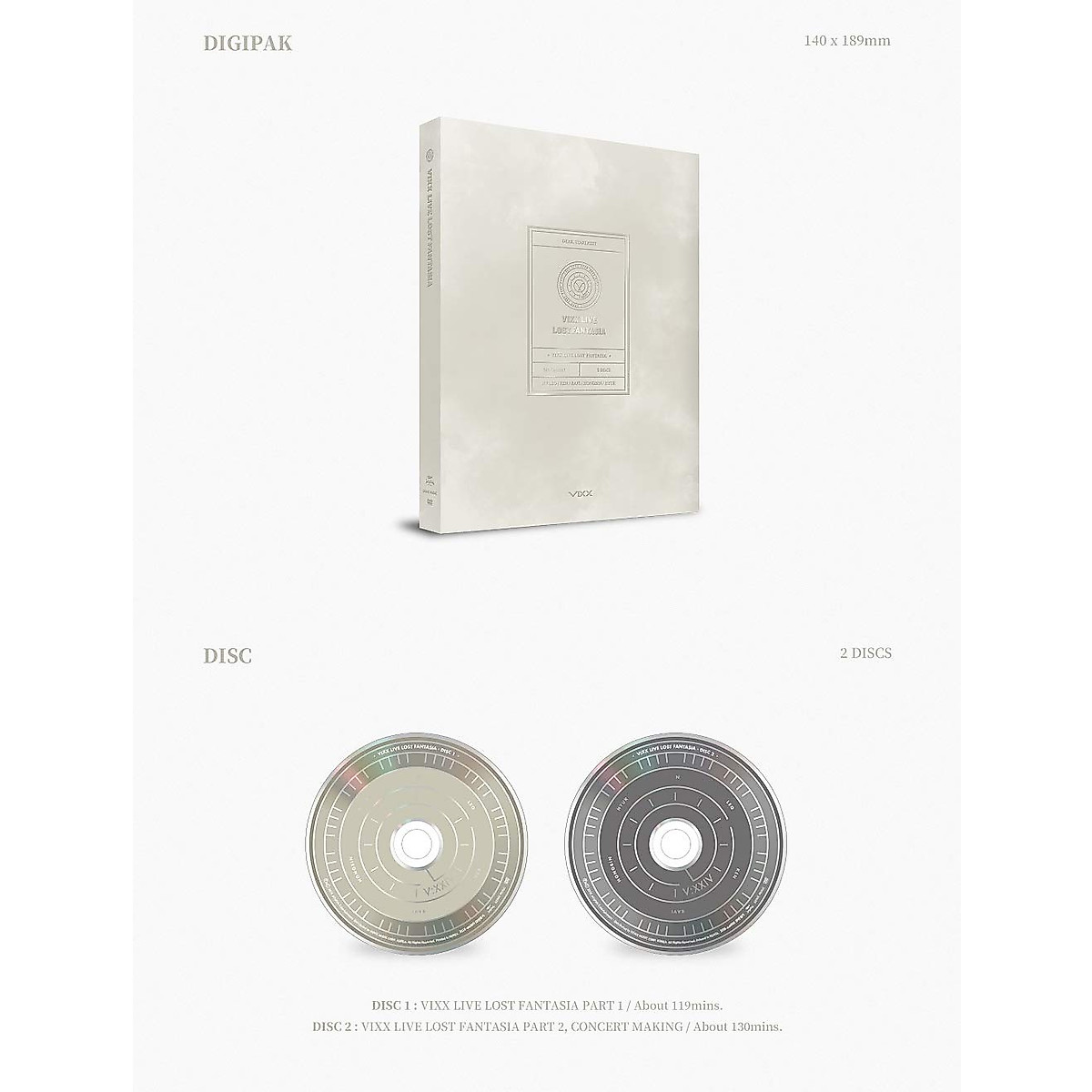 JellyFish Entertainment VIXX Live Lost Fantasia DVD 2Discs+Photobook+Photocard+On Pack Poster+Extra Photocards Set