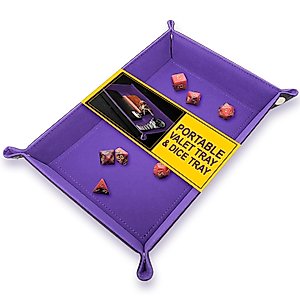 Harbor Loot Brand Black Dice Tray - Perfectly Sized at 8.5 x 11.25 Inches Unsnapped and 6.5 x 9.5 Snapped - Designed by Gamers - Packs Flat, Protects Your Table, and Keeps Dice Where They Belong