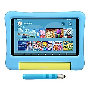 KYASTER Kids Tablet, 7 inch 5G WiFi 6 Android 12 Tablet for Kids, Full HD 1920x1200 IPS Screen, 2GB RAM 32GB ROM,Parental Controls Game Education Apps,EVA Kids-Proof Case with Stylus