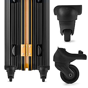 2-Pcs Luggage Wheel Replacement, Suitcase Spinner Black Sturdy Mute Wheels Kit for DIY Repair, Spinner Casters Plastic 360 Degree Rotation