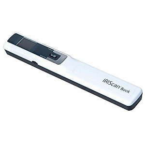 IRIScan Book 5-Portable Scanner, Photo Scanner, Documents Scanner 1200DPI, Flat Scanning, SD Card, Battery, USB, No Driver, PDF to Word, Readiris OCR Win Mac White