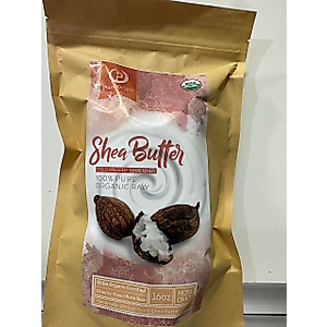 PLANTORIGIN Shea Butter 1 lb | Raw USDA Certified Organic | African Unrefined | Great for Hair, Skin, and your DIY Projects | Soap Making Base, Lip Balm, Stretch Mark Cream.