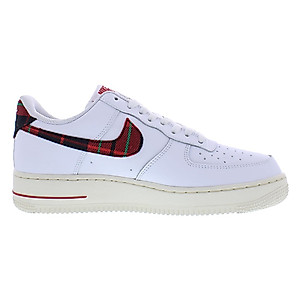 Nike Mens Air Force 1 Lv8 Basketball Shoes (8.5), White/University Red-stadium Green
