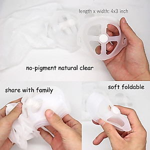 6Pcs Upgraded Mask Bracket Inserts for Cool Better Breathing-Silicone Turtle 3D Face Mask Bracket Insert to Keep Off Face-Mask Inner Support Frame Protect Lipstics-Mask Guards Spacers for Under Mask