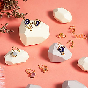 Jadive 24 Pieces African Nose Cuff Stainless Steel Nose Cuff Non Piercing Fake Nose Ring Evil Eye Clip on Nose Ring for Women Men (Gold)