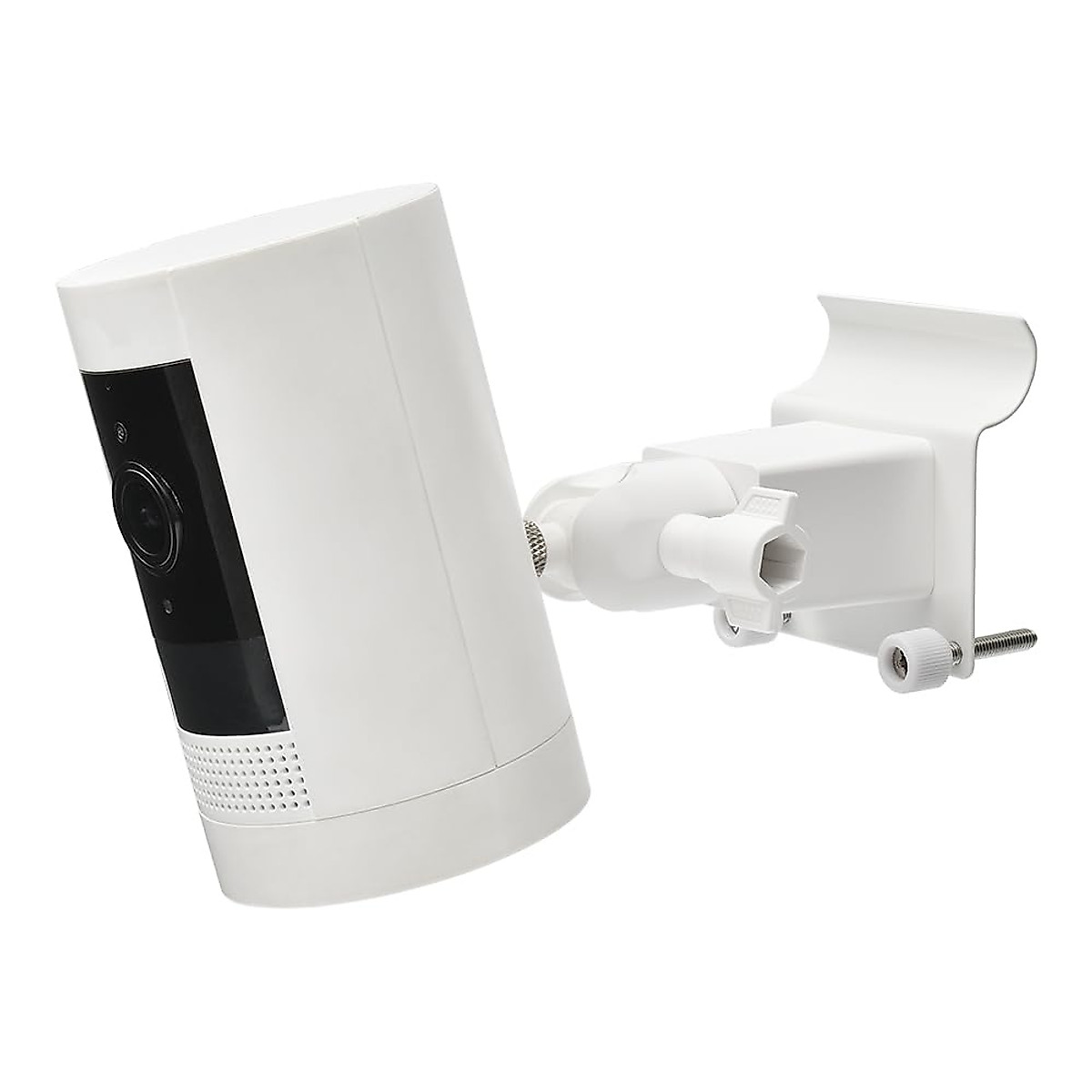 Holicfun Vinyl Siding Mount, No-Drill Adjustable Siding Clip for Security Cameras and Solar Panels, Compatible with Ring, Blink, Arlo, Eufy, Wyze, Google Nest, SimpliSafe, and More - White