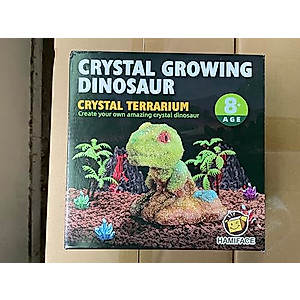 Dinosaur Crystal Growing Kit - STEM Science Experiment for Kids Ages 8-12, Grow Your Own Crystal Terrarium, DIY Gift for Christmas or Birthdays