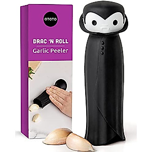 OTOTO Drac N' Roll Vampire Garlic Roller, Silicone Garlic Peeler Tube - Garlic Peeler Silicone Tube Roller for Halloween - Kitchen Gadget for Garlic, Garlic Tube, Garlic Roller Peeler, Garlic Tool