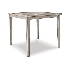 Signature Design by Ashley Parellen Modern Square Counter Height Dining Table, Gray
