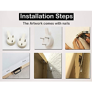 Modern Musical Instruments during Concert Canvas Prints Wall Art Large Black and White Poster with Frame Bedroom Decor Rock Picture Guitar Painting Artwork Decoration Ready to Hang(60''Wx32''H)