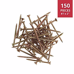 Thokko Zinc Coated Coarse Thread Countersunk Phillips Heavy Duty Wood/Self Drilling Drywall Screws with Bugle Head (#7 x 2 in., 150)