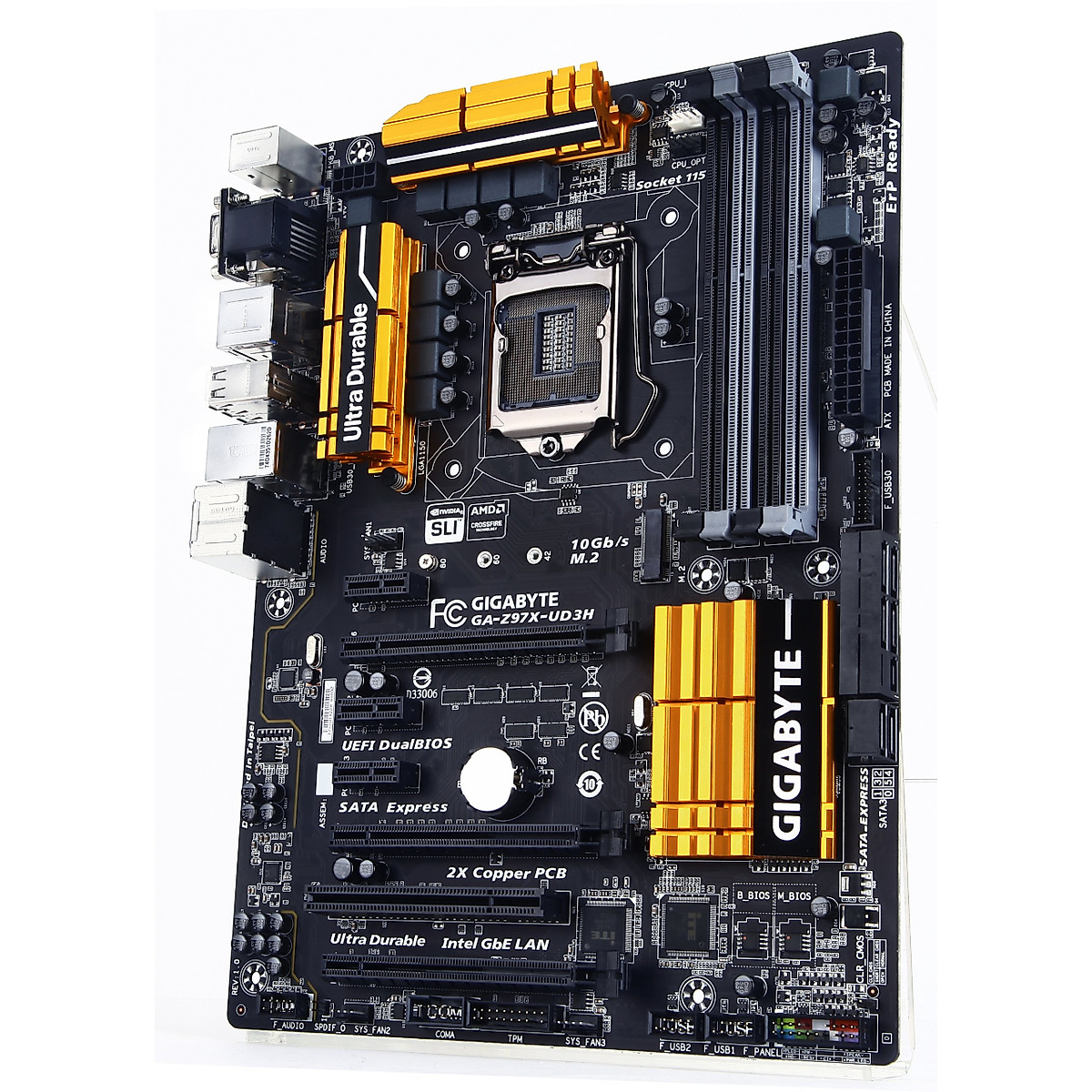 Gigabyte ATX DDR3 LGA 1150 SATA DIMM 6Gb/s Motherboard (GA-Z97X-UD3H)
