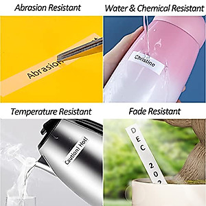 Hehua Tze Tz Tape 12mm 0.47 Laminated Tape Compatible for Brother Label Maker Tape TZe-231 TZe-131 for Ptouch PTD210 PTH110 PTD400 PTD600 ( Black on White/ Clear, 3+3 Pack )