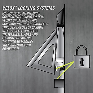 Allen Company Photon Hunting Broadhead, 100 Grain, 1.125 inches Cutting Diameter - Aluminum Ferrule, Stout .032 inch Thick Stainless Steel Blades, Carbon Steel Chisle Tip (3-Pack)