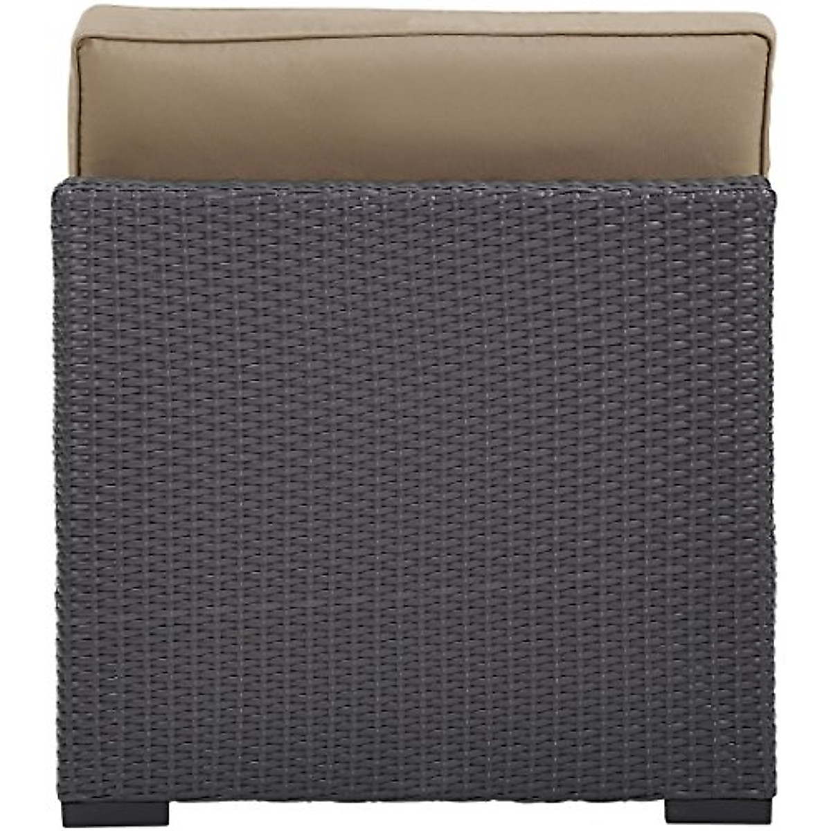 Crosley Furniture KO70125BR-MO Biscayne Outdoor Wicker Armless Chair with Mocha Cushions - Brown