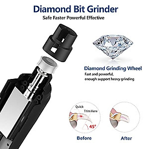 HOOLOP Dog Nail Trimmer Upgraded,Professional Rechargeable 3-Speeds Pet Nail Grinder for Small Medium Large Dogs Quiet with Led Light Cordless