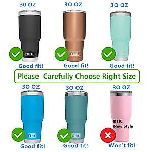 AILUXUAN Tumbler Lids Spillproof 30 Oz,2 Replacement Lids for 30 oz Stainless Steel Tumbler Travel Cup Yeti,Ozark Trails and more Cooler Cup, Sliding Splash Proof(30OZ,2Pack)