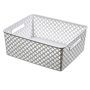 4-PIECE DECORATIVE BASKET SET 2PK, WHITE