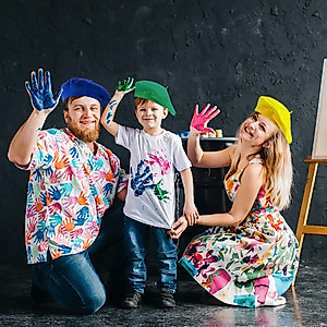 ArtCreativity Color Berets for Kids and Adults, Set of 12, French Hats with Velvety Textured Fabric, Painter Costume Prop for Halloween, Dress Up Parties, and Photo Booth, 4 Colors