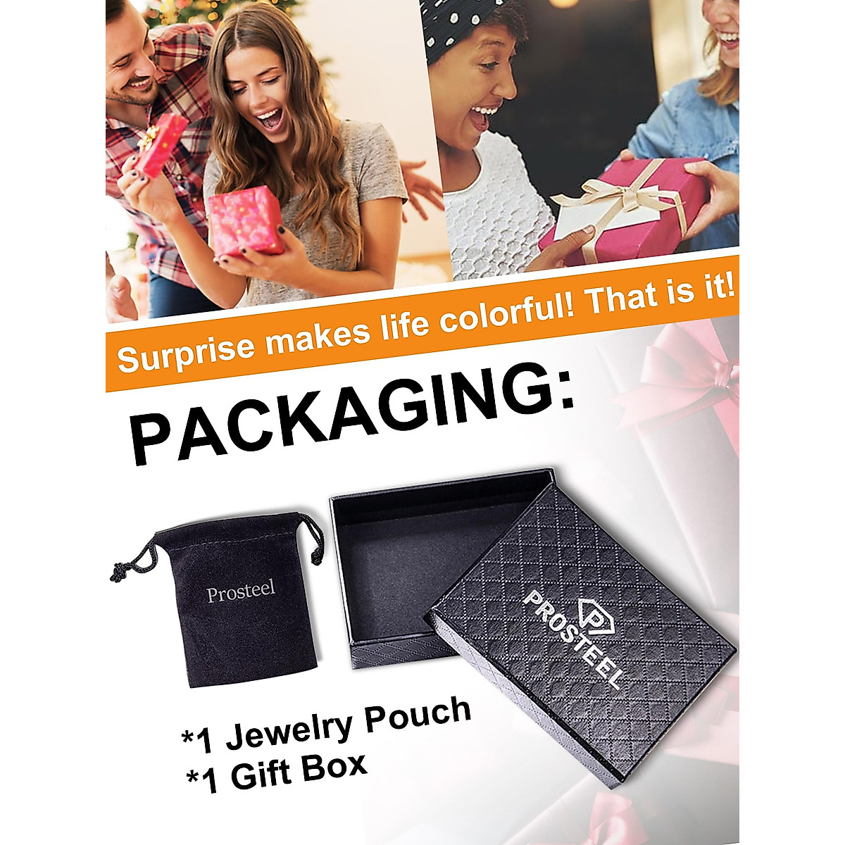 PROSTEEL Stainless Steel Skull Bullet Charm Necklace Skeleton Pendant Halloween Jewelry Retro Vintage Statement Necklace